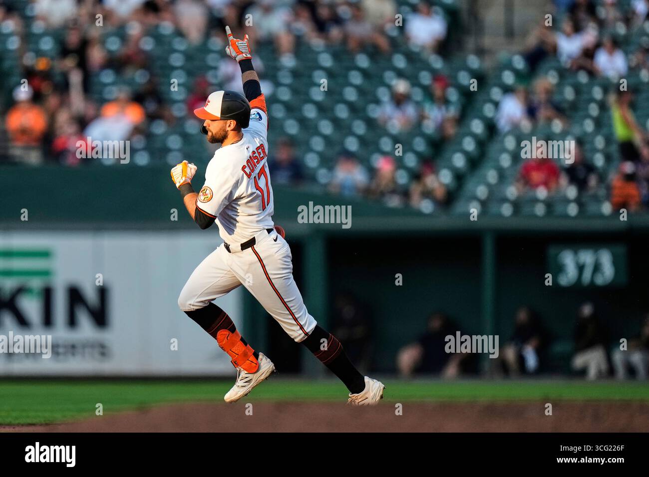 Baltimore Orioles' Colton Cowser rounds the bases after hitting a home ...