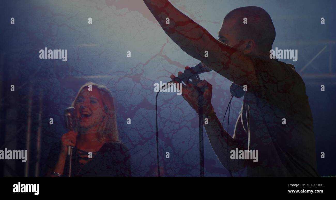 Adult singer raising arm hi-res stock photography and images - Alamy