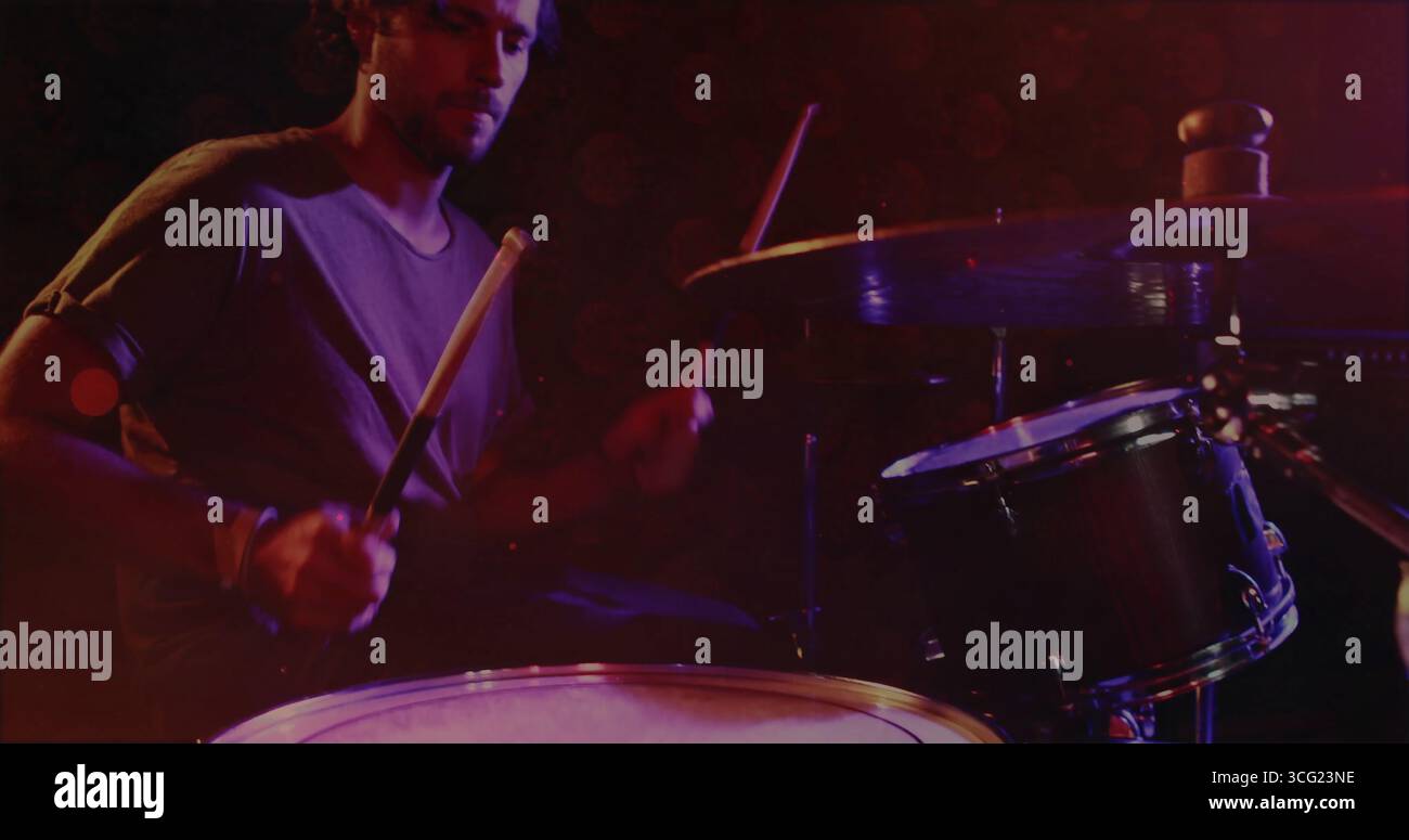 Dynamic drum kit silhouette hi-res stock photography and images - Alamy