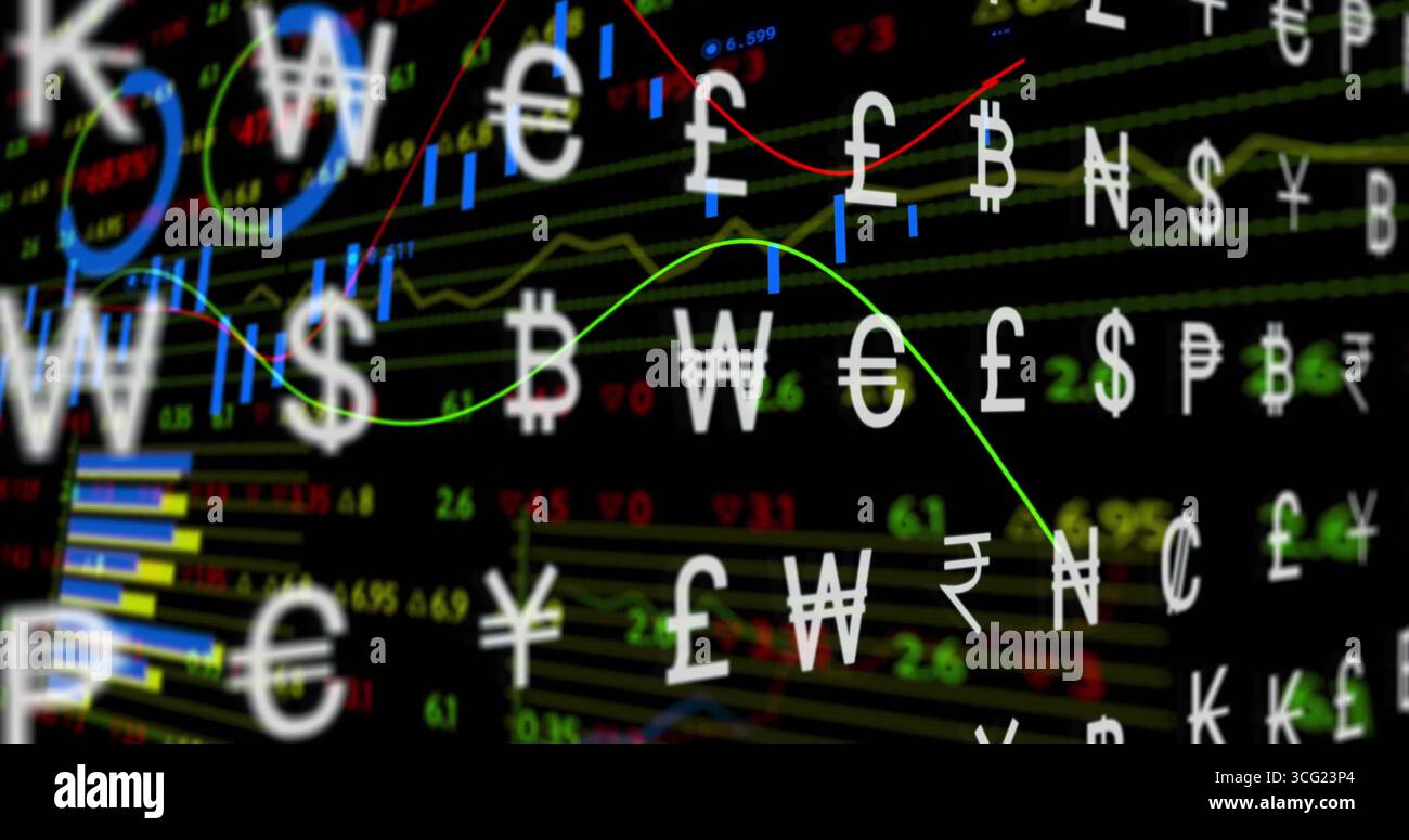 Displaying multicolored data visualization hi-res stock photography and ...