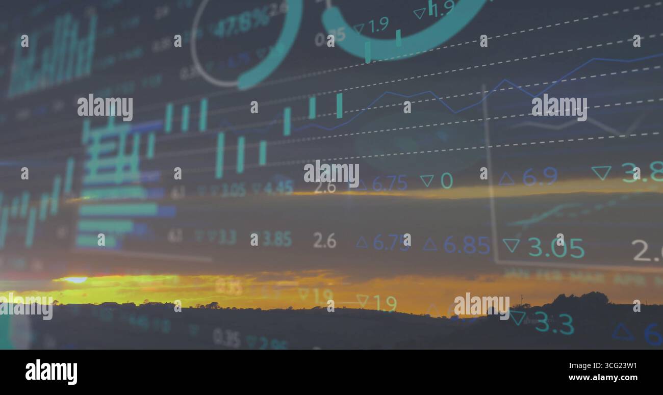 Blending transparent financial data hi-res stock photography and images ...