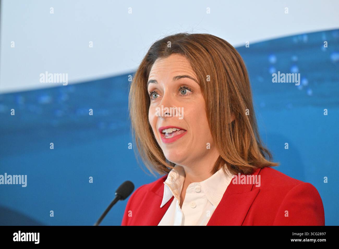 Minister for Communications Anika Wells at the release of the annual ...
