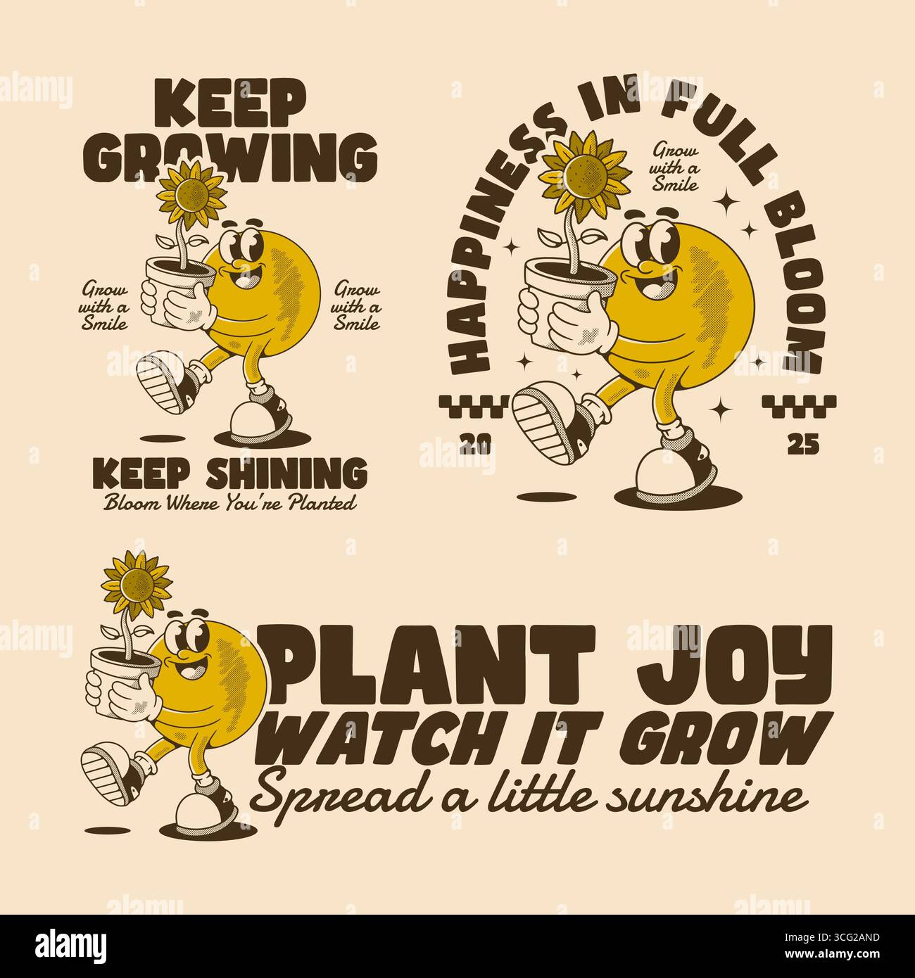 Cheerful nostalgic design Stock Vector Images - Alamy