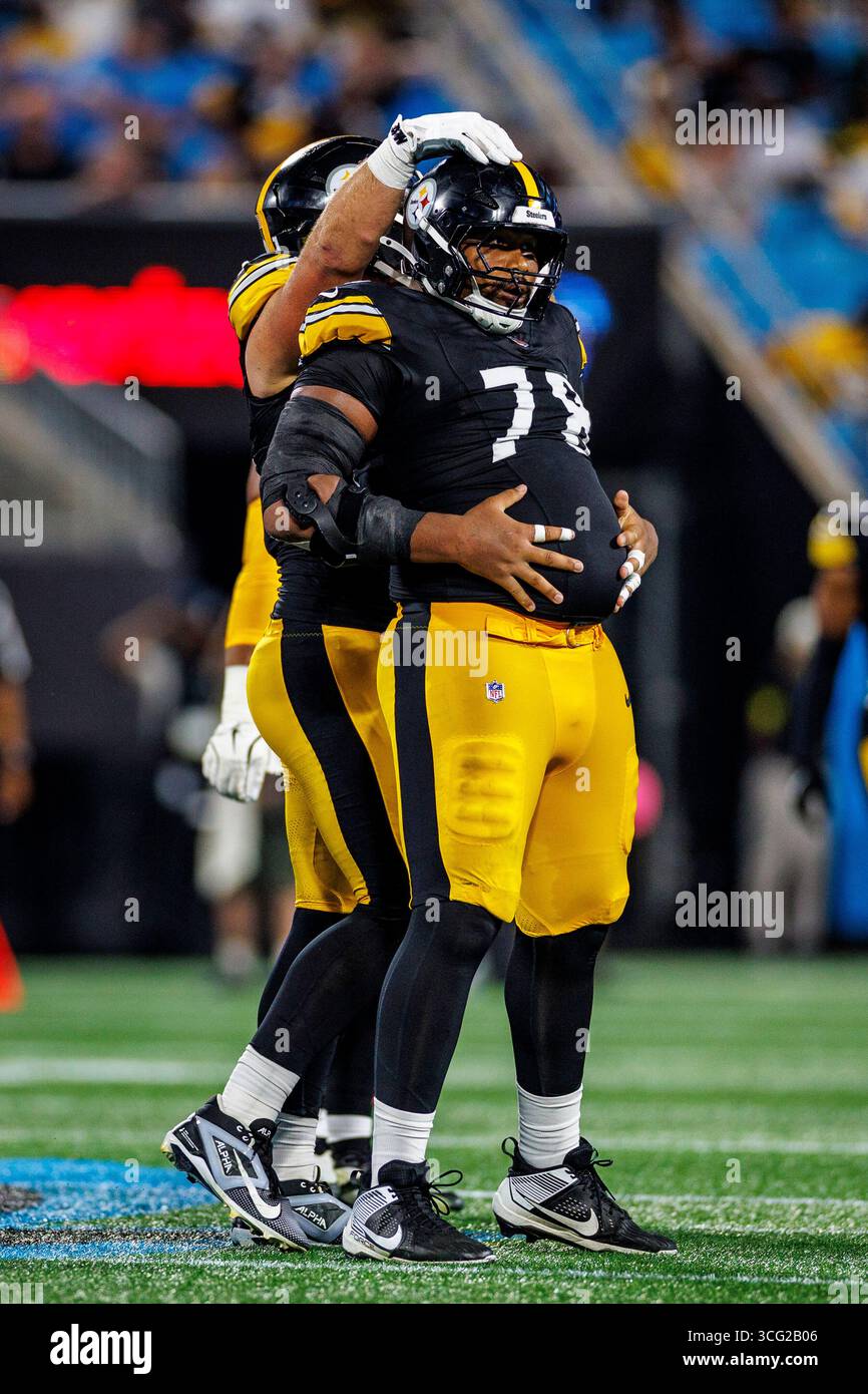 Pittsburgh Steelers defensive end Yahya Black (78) celebrates a sack ...