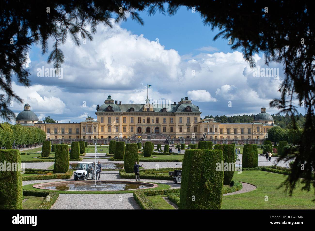 View of Drottningholm Palace, one of Sweden’s royal residences and a ...