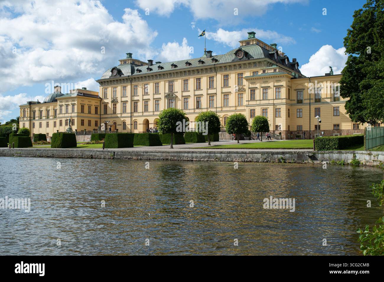 View of Drottningholm Palace, one of Sweden’s royal residences and a ...