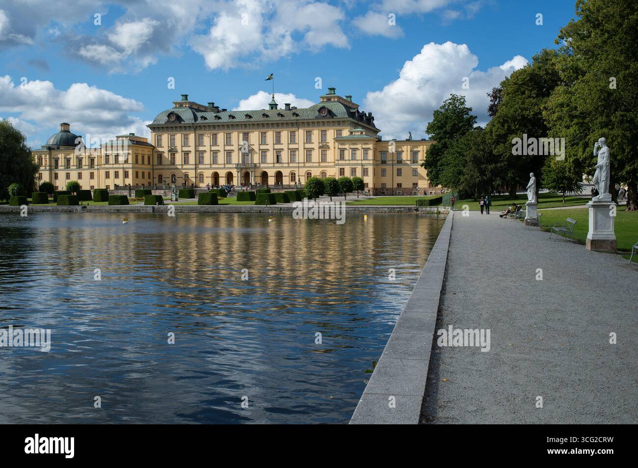 View of Drottningholm Palace, one of Sweden’s royal residences and a ...