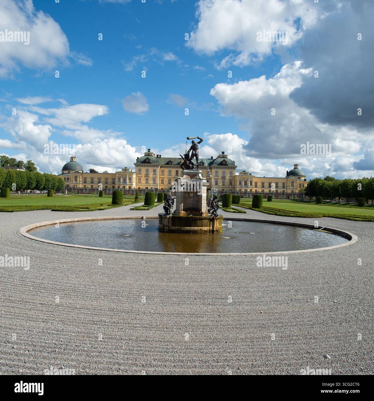 View of Drottningholm Palace, one of Sweden’s royal residences and a ...