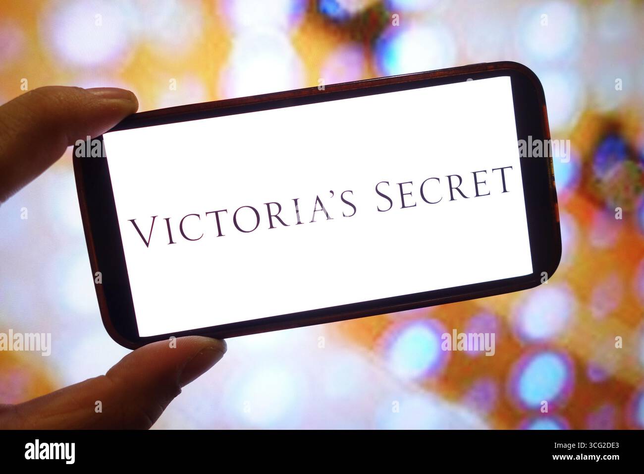 In this photo illustration, a Victoria's Secret and Co company logo is ...