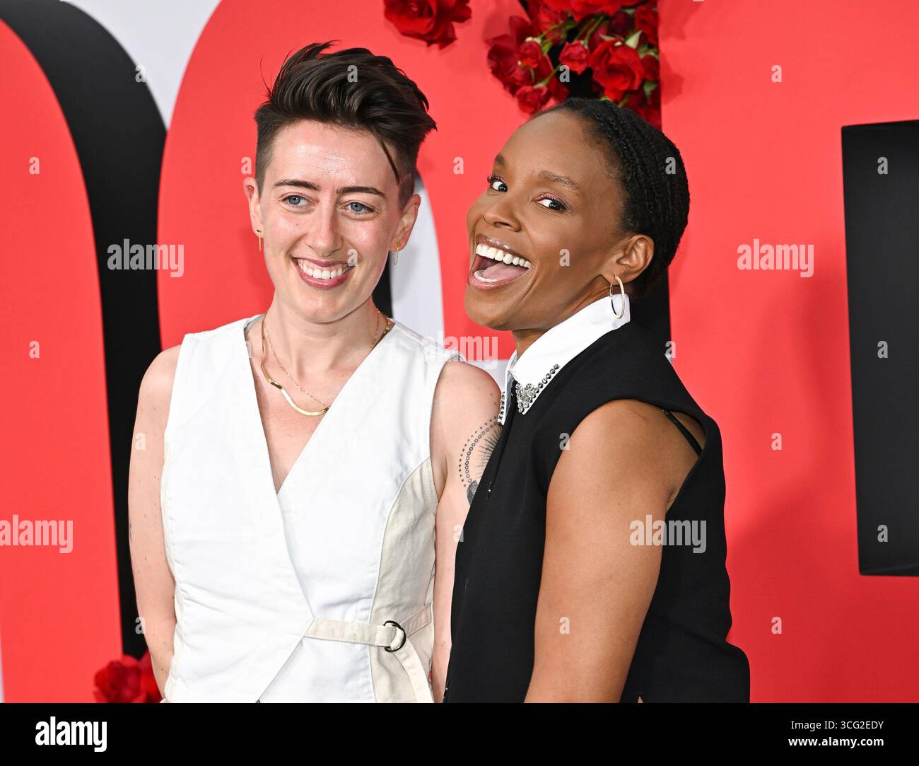 Kelsi Cleary-Hammarstedt, left, and Amber Ruffin attend the premiere of ...