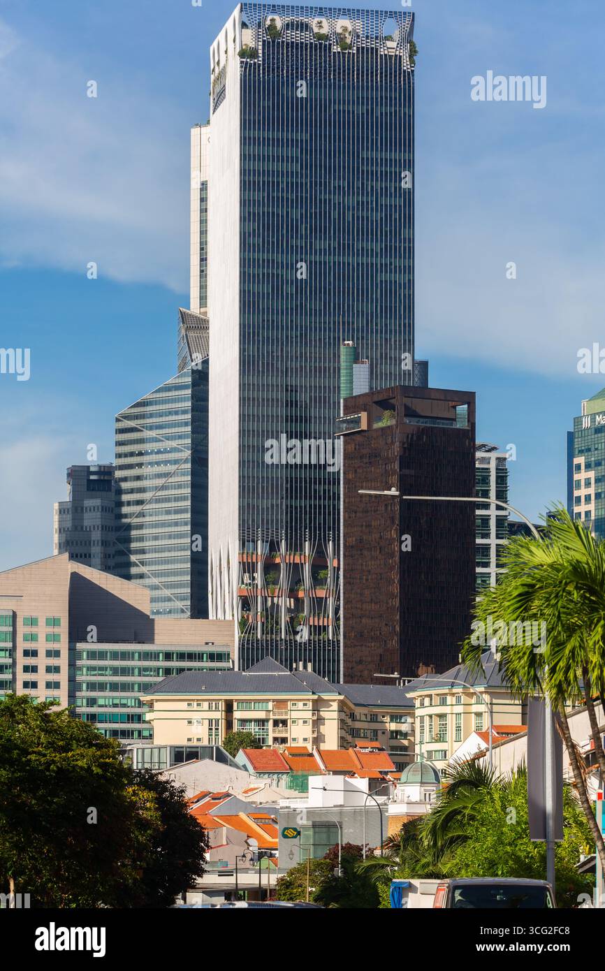 Vertical view of CapitaSpring. Portfolio by Capitaland. Skyscraper ...