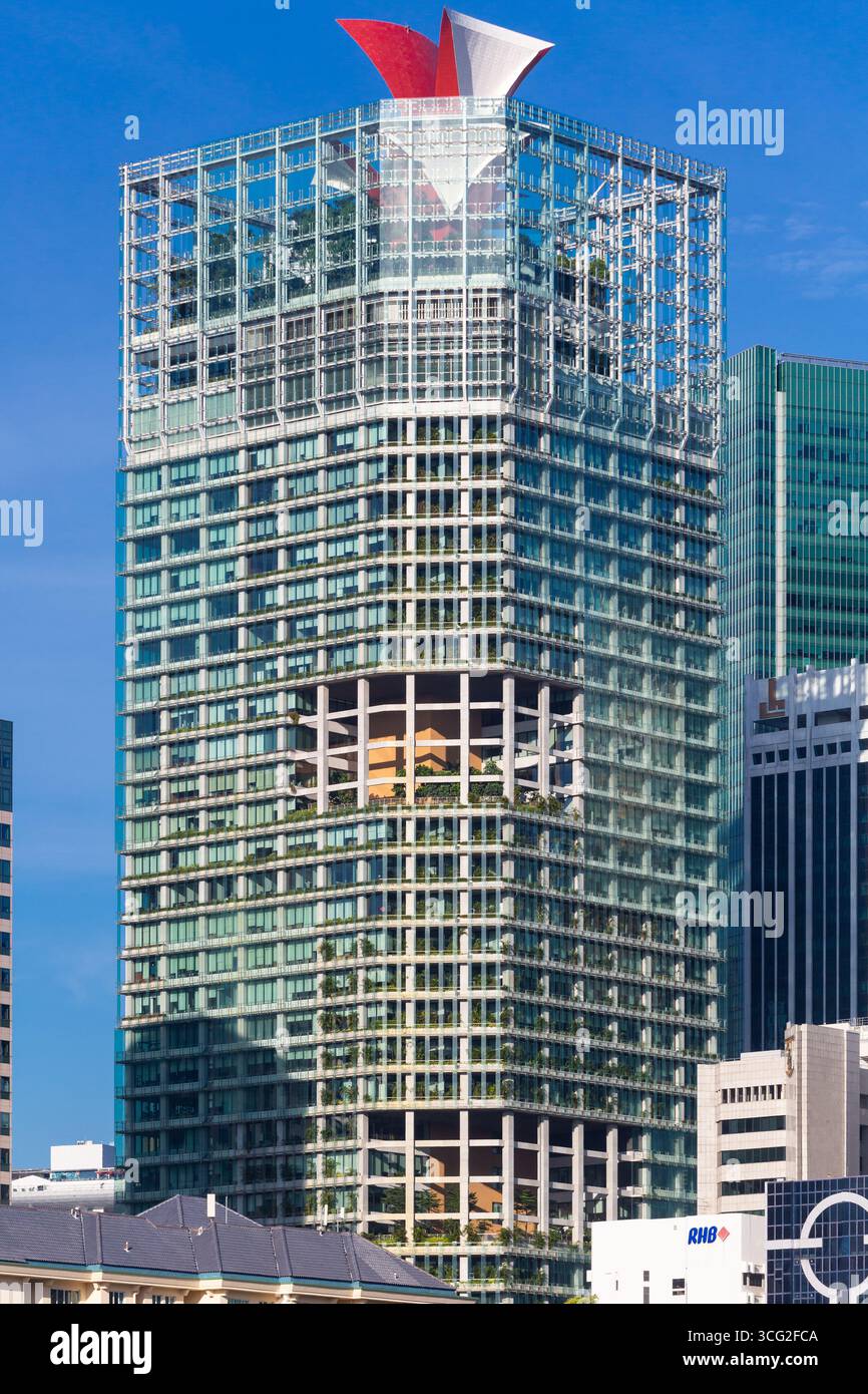 CapitaGreen skyscraper in Singapore city. Portfolio by Capitaland Stock ...