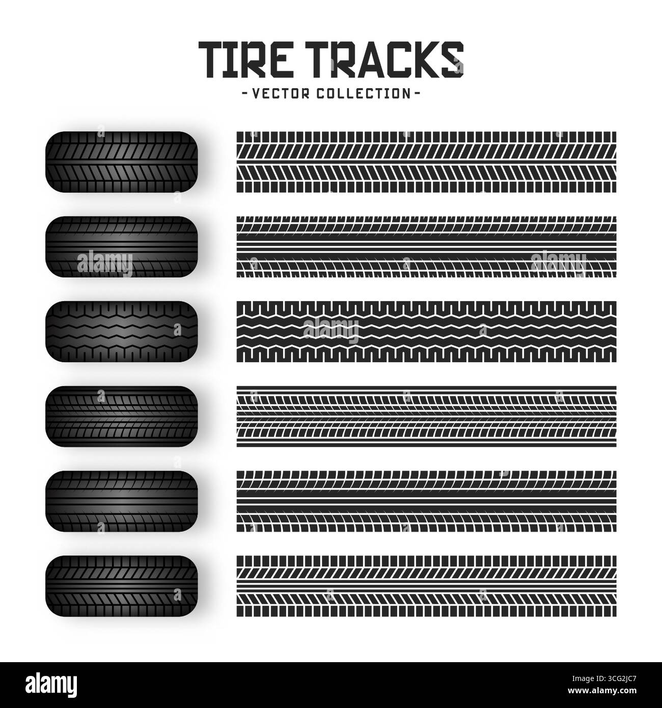 Black marks braking car Cut Out Stock Images & Pictures - Alamy