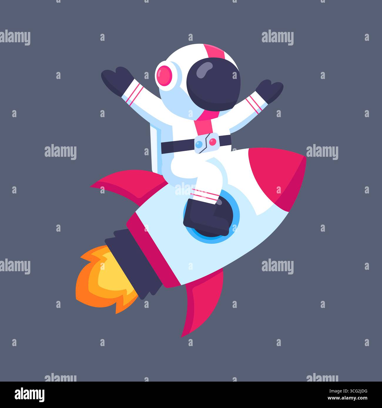 Cute cartoon astronaut hi-res stock photography and images - Alamy