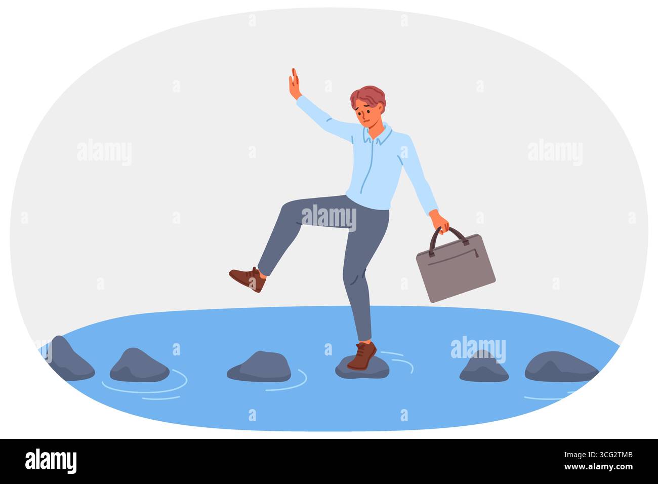 Stones river on water Stock Vector Images - Alamy