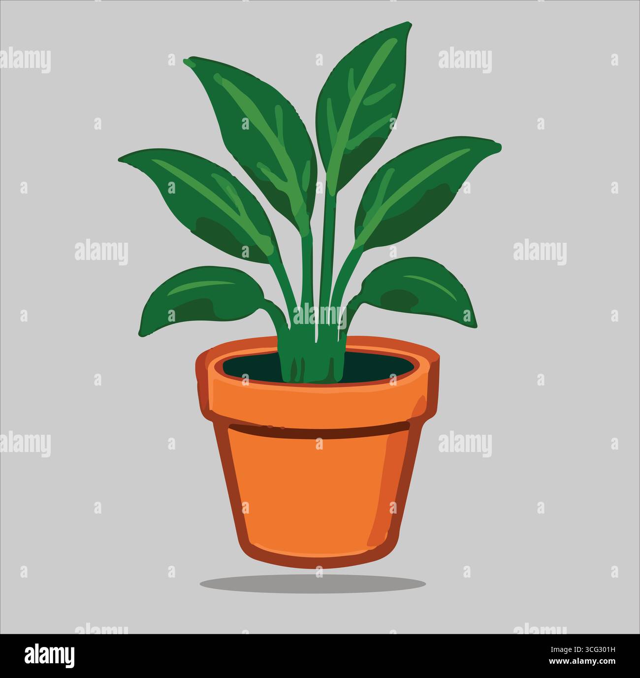Interior home decor plant Stock Vector Images - Alamy