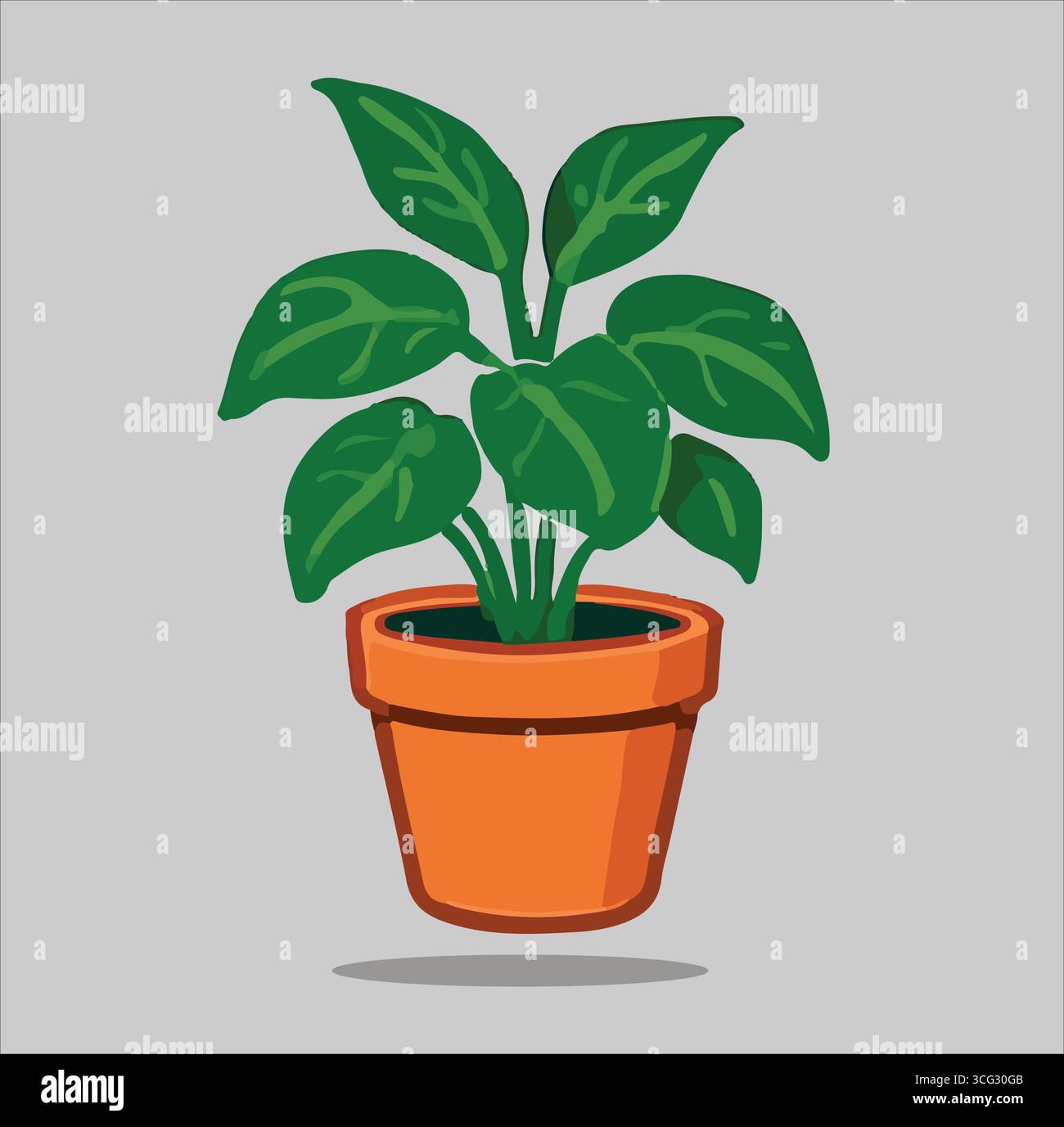 Interior home decor plant Stock Vector Images - Alamy