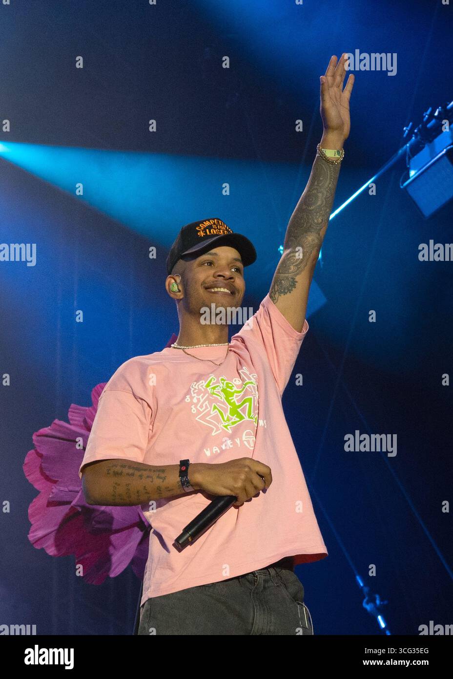 ***Editorial Use Only*** Rizzle Kicks (Harley Alexander-Sule) on stage ...