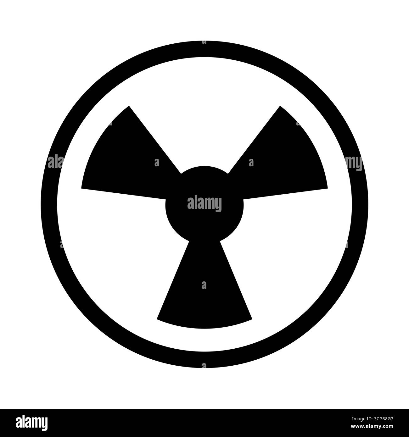 Radioactive warning radiation flat Cut Out Stock Images & Pictures - Alamy
