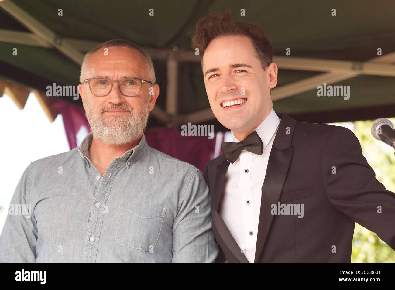 Noel Hogan (left) and Niall Kinsella during the Electric Picnic press ...
