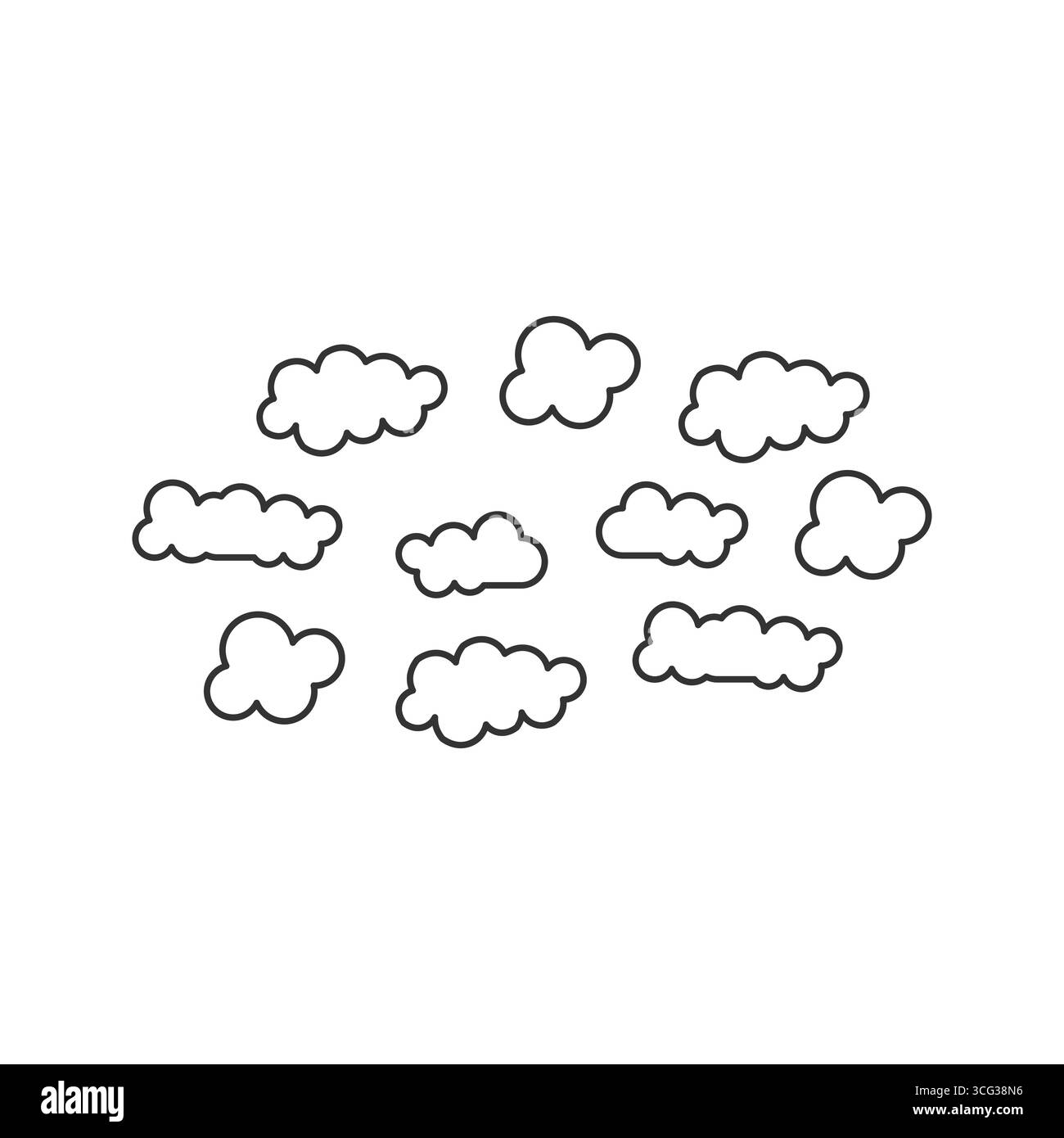Fun weather icon set Black and White Stock Photos & Images - Alamy