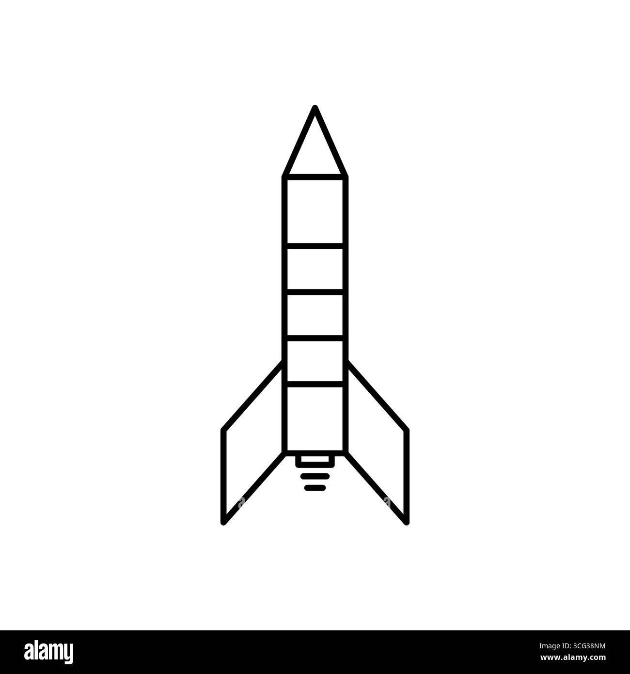 Spaceship line icon outline Black and White Stock Photos & Images - Alamy
