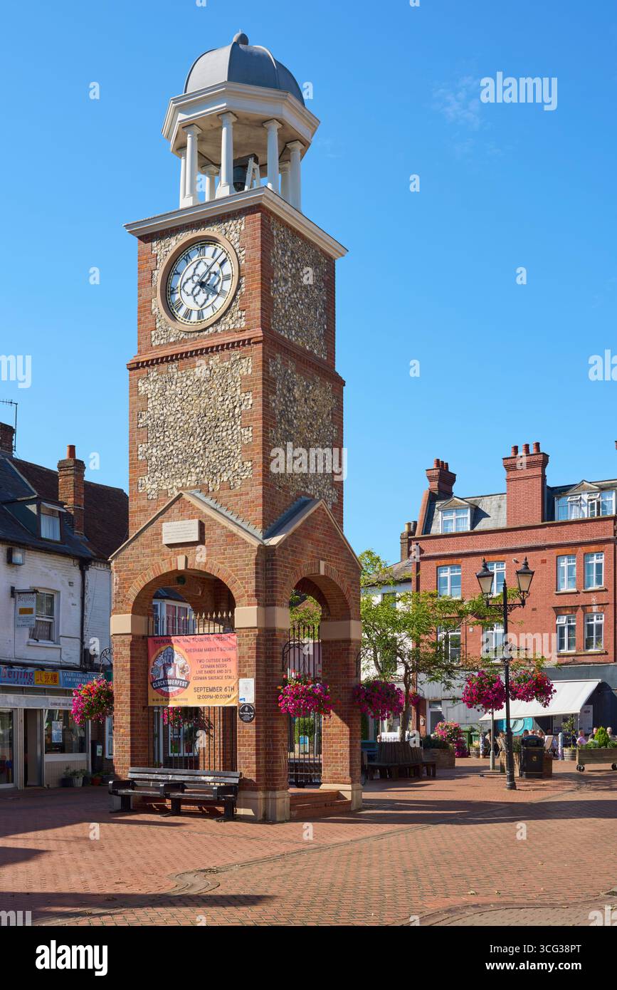 The Clock Tower on Market Square, Chesham, Buckinghamshire, UK Stock ...