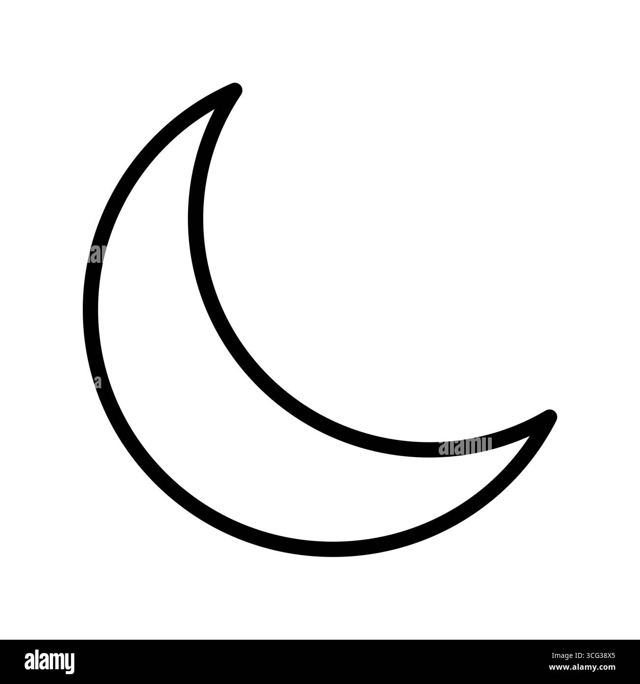 Sleep moon icon outline Cut Out Stock Images & Pictures - Alamy