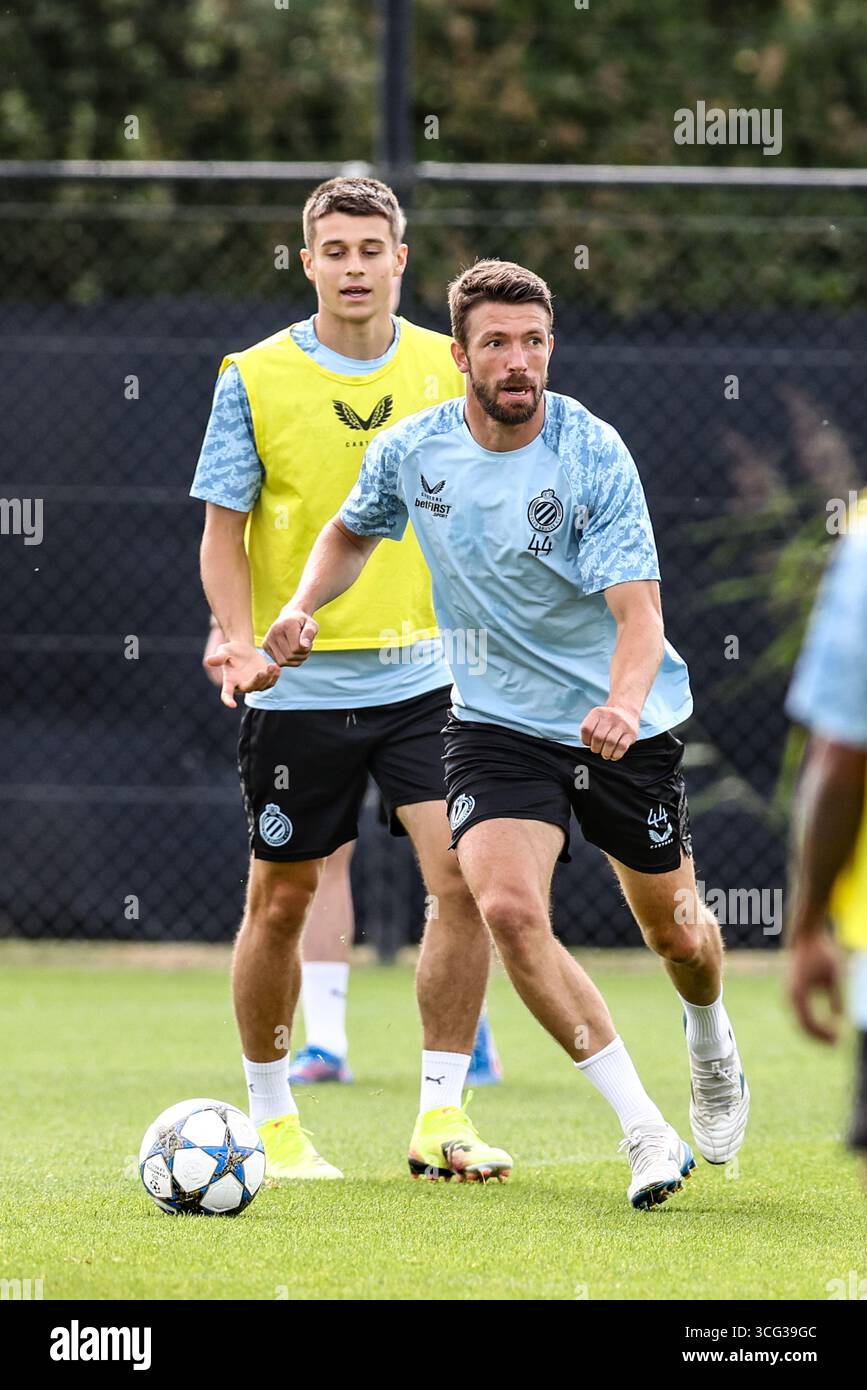 Club's Brandon Mechele pictured in action during a training session of ...