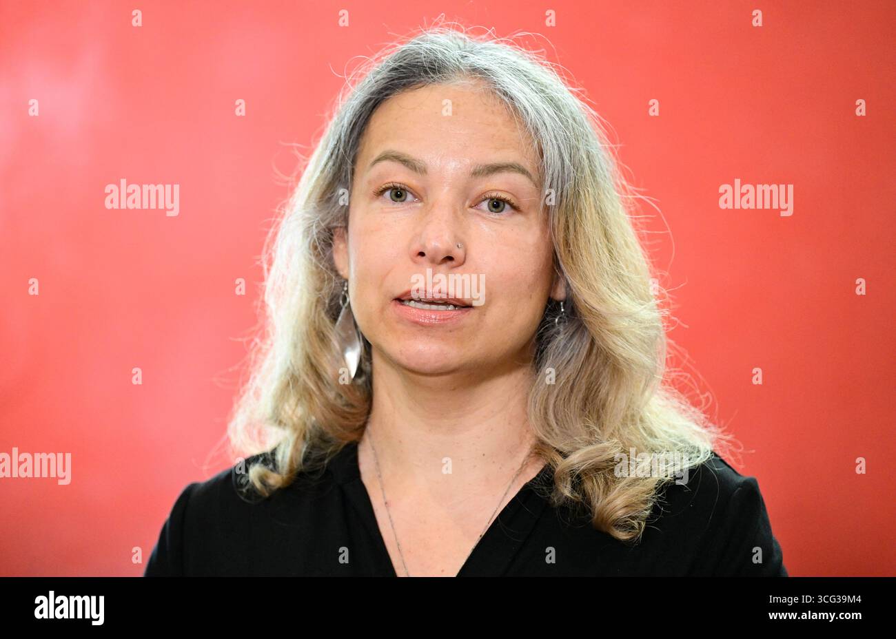 Palestinian therapist Hannan Hammad speaks at a press conference on the ...