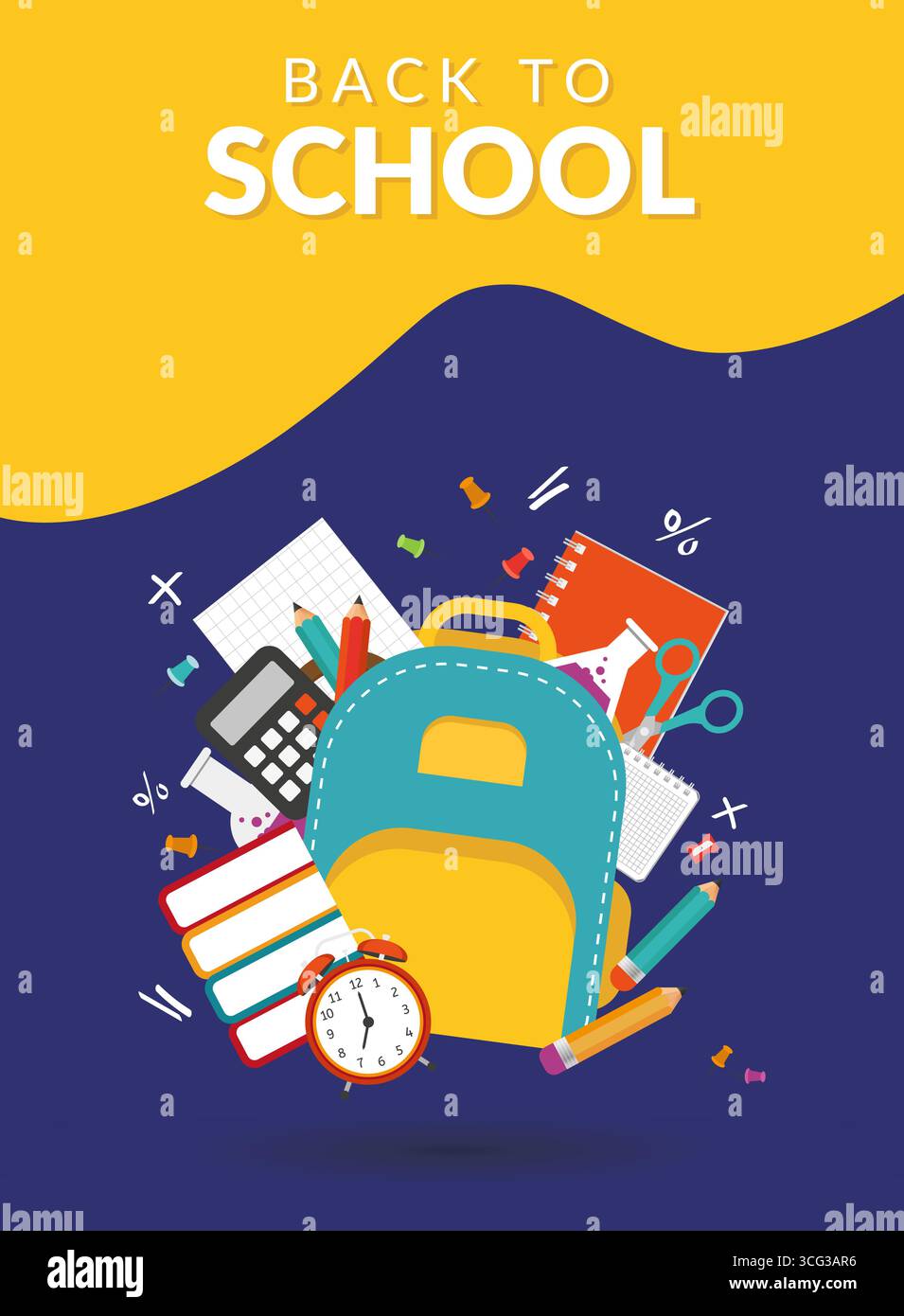 White alarm clock notebook Stock Vector Images - Alamy