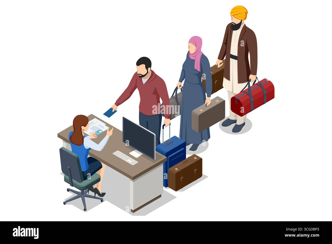 Border migrants control Cut Out Stock Images & Pictures - Alamy