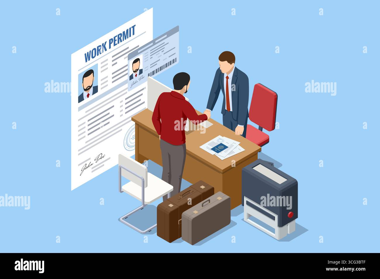 Work documents journey in Stock Vector Images - Alamy