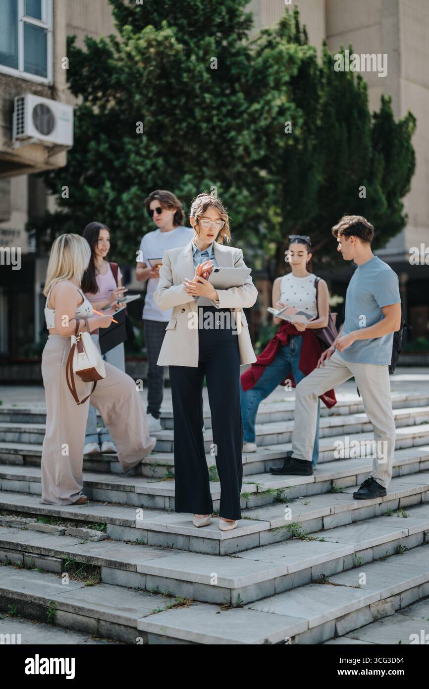 Teacher leading group discussion hi-res stock photography and images ...