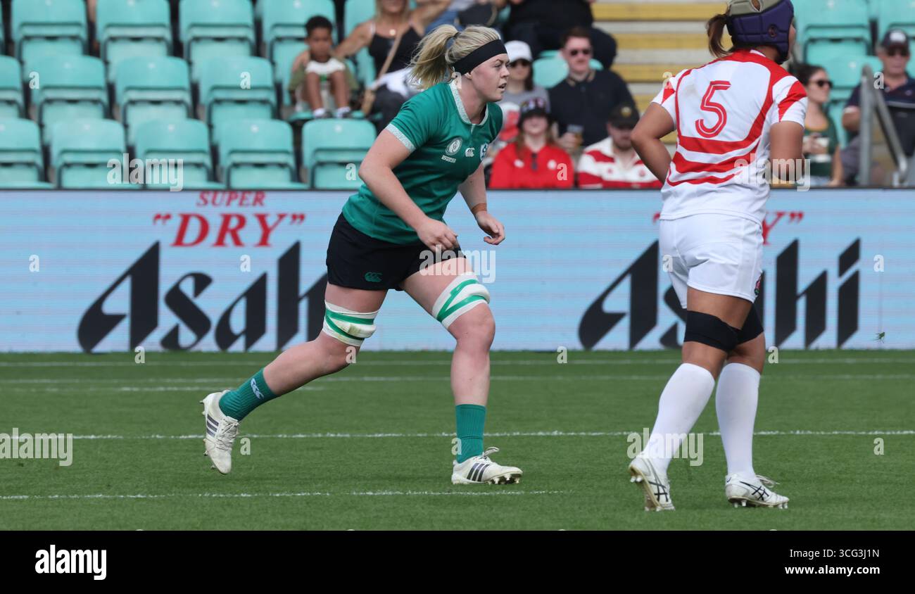 Northampton, UK. 24th Aug, 2025. Ireland's Sam Monaghan (Gloucester ...