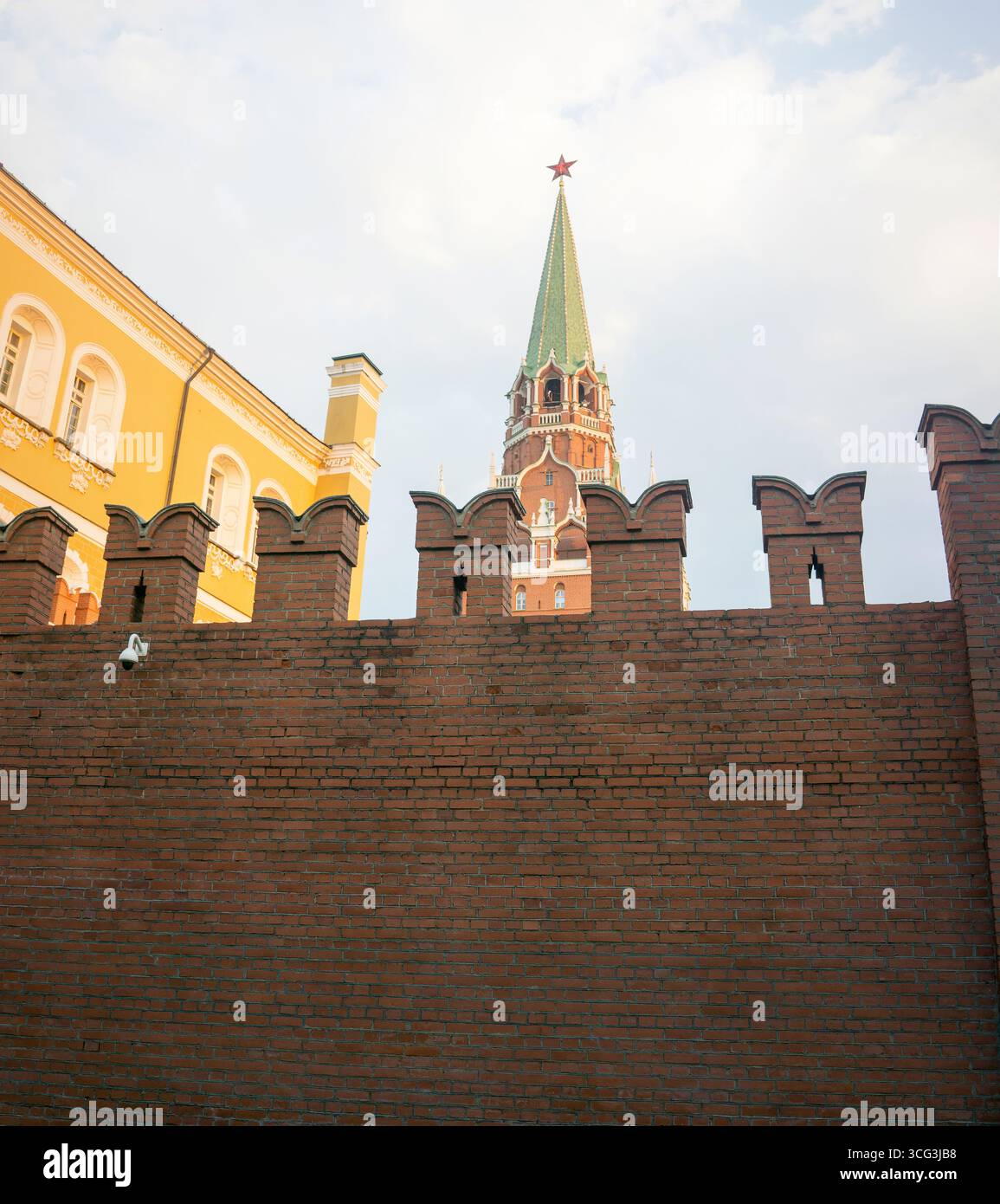 Moscow, Russia - July 23, 2025: Troitskaya Tower behind the Kremlin ...