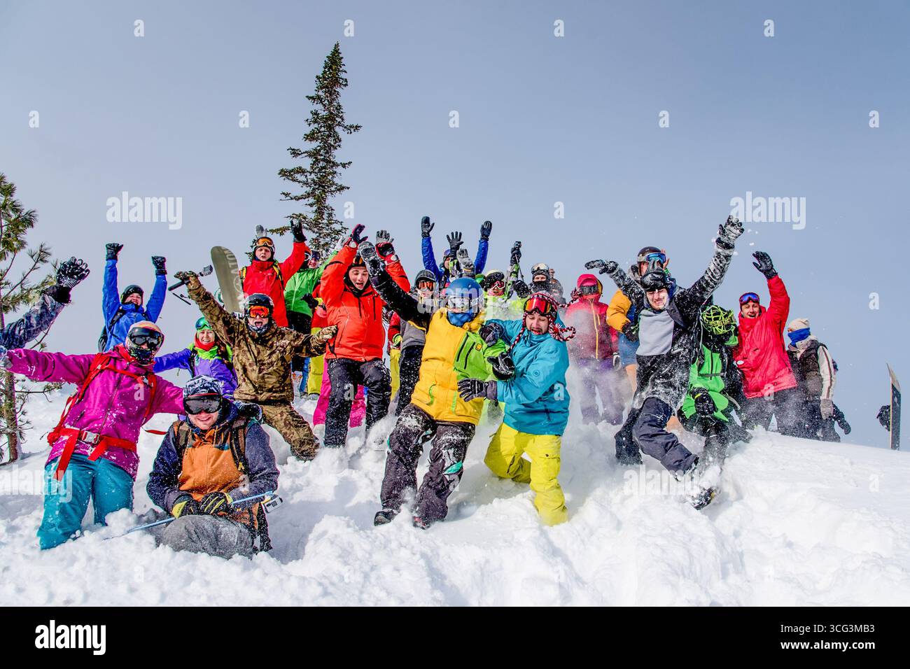 Sheregesh, Russia, 20 February 2017, Snowboarders Skiers Posing Against ...