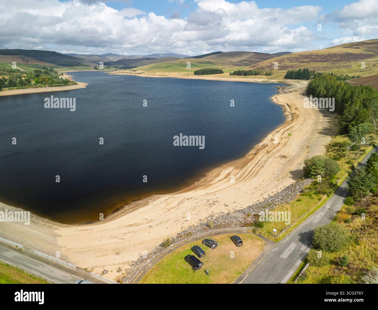 Glen Isla, Angus, Scotland, UK. 26 August 2025. Aerial views of ...