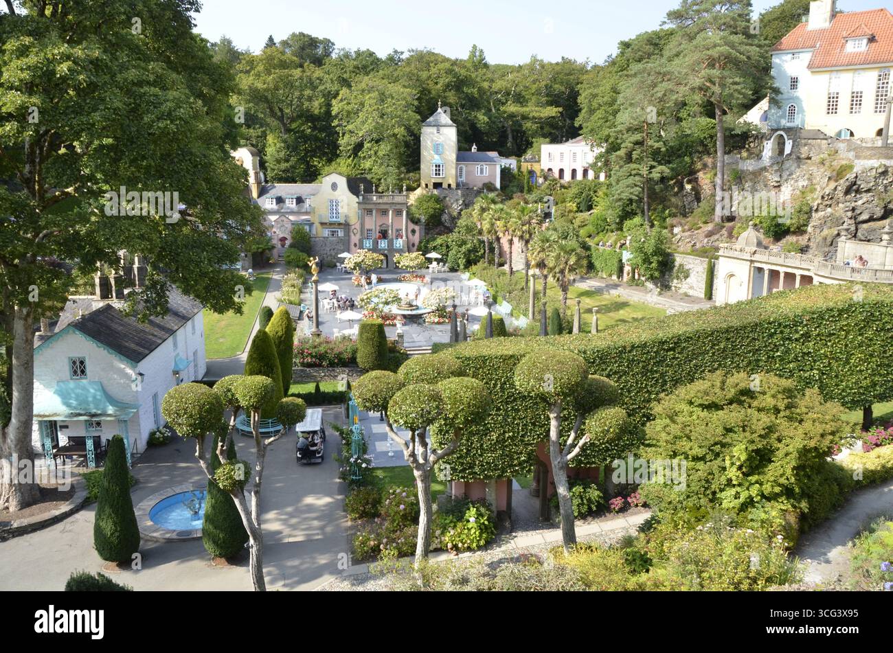 Portmeirion village in North Wales. Designed and built by architect Sir ...
