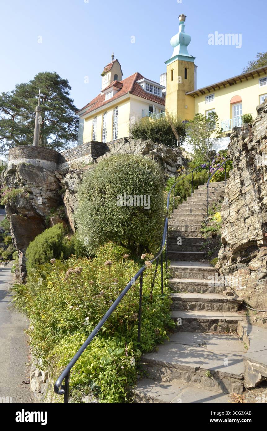 Portmeirion village in North Wales. Designed and built by architect Sir ...