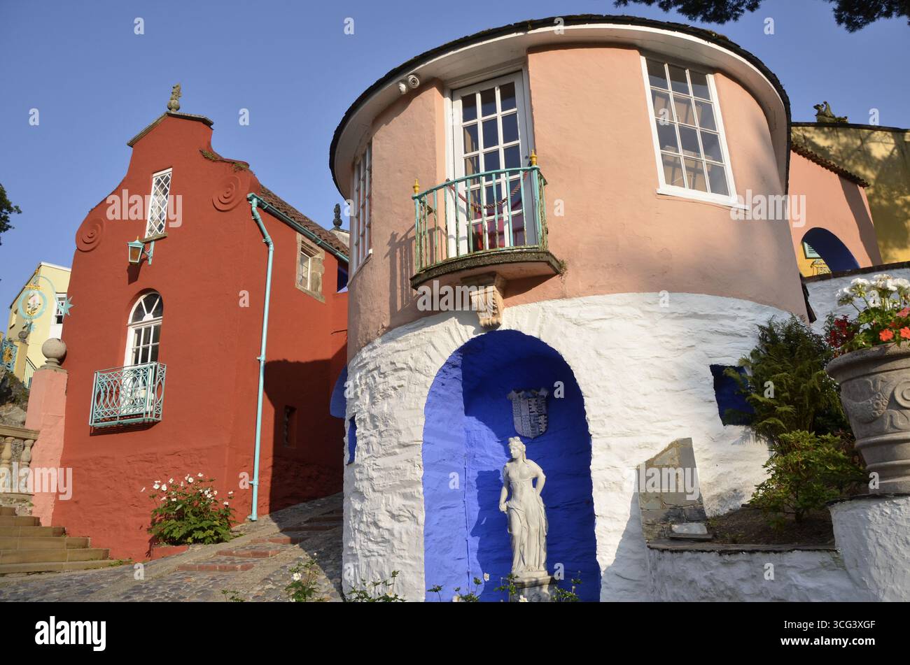 Portmeirion village in North Wales. Designed and built by architect Sir ...