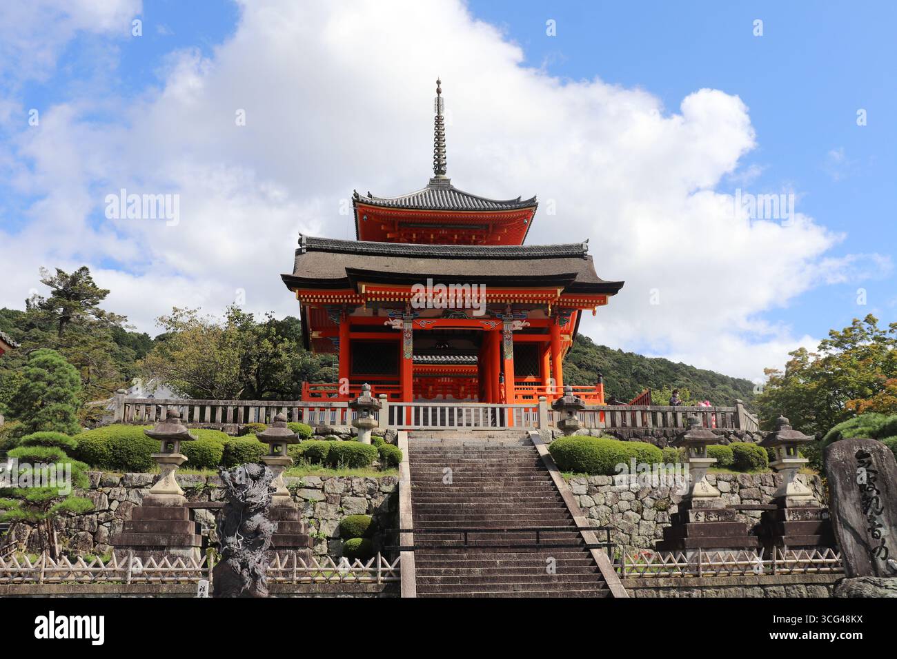 Ancient Shinto shrine architecture surrounded by nature in Japan Stock ...