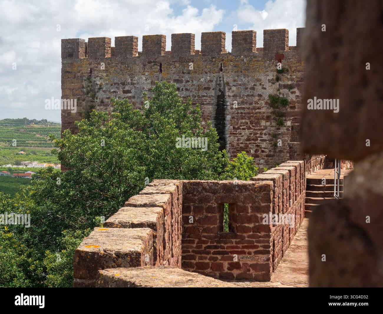 View from the walls of Silves Castle, Algarve, Portugal. Medieval ...