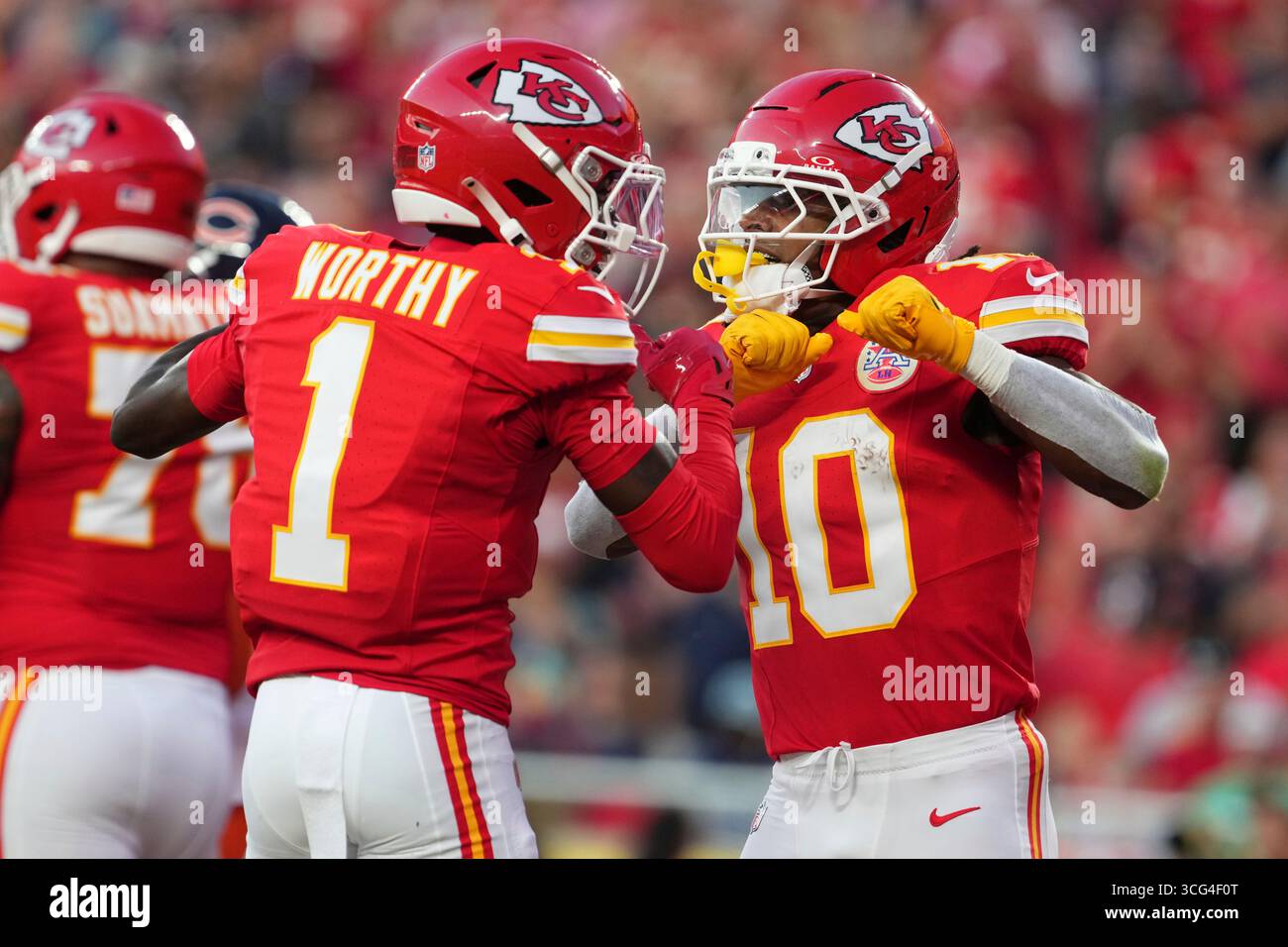 Kansas City Chiefs running back Isiah Pacheco (10) celebrates a ...
