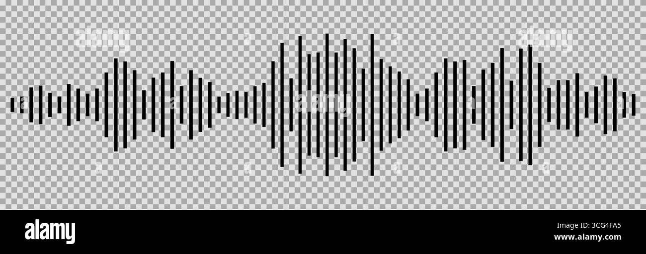 Sound radio wave icon, voice message podcast audio recording. Music ...