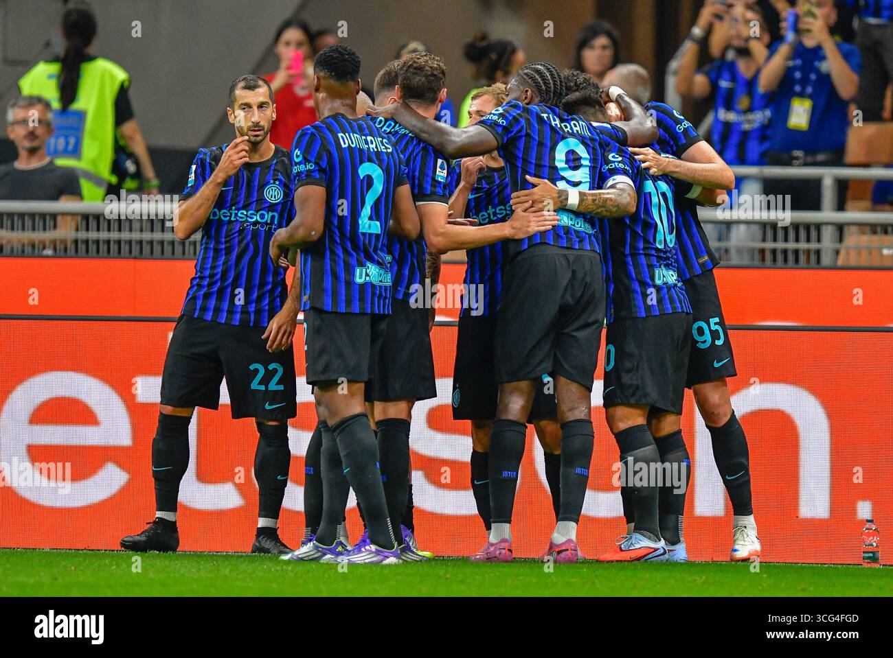 Milano, Italy. 25th, August 2025. Celebration after Alessandro Bastoni ...