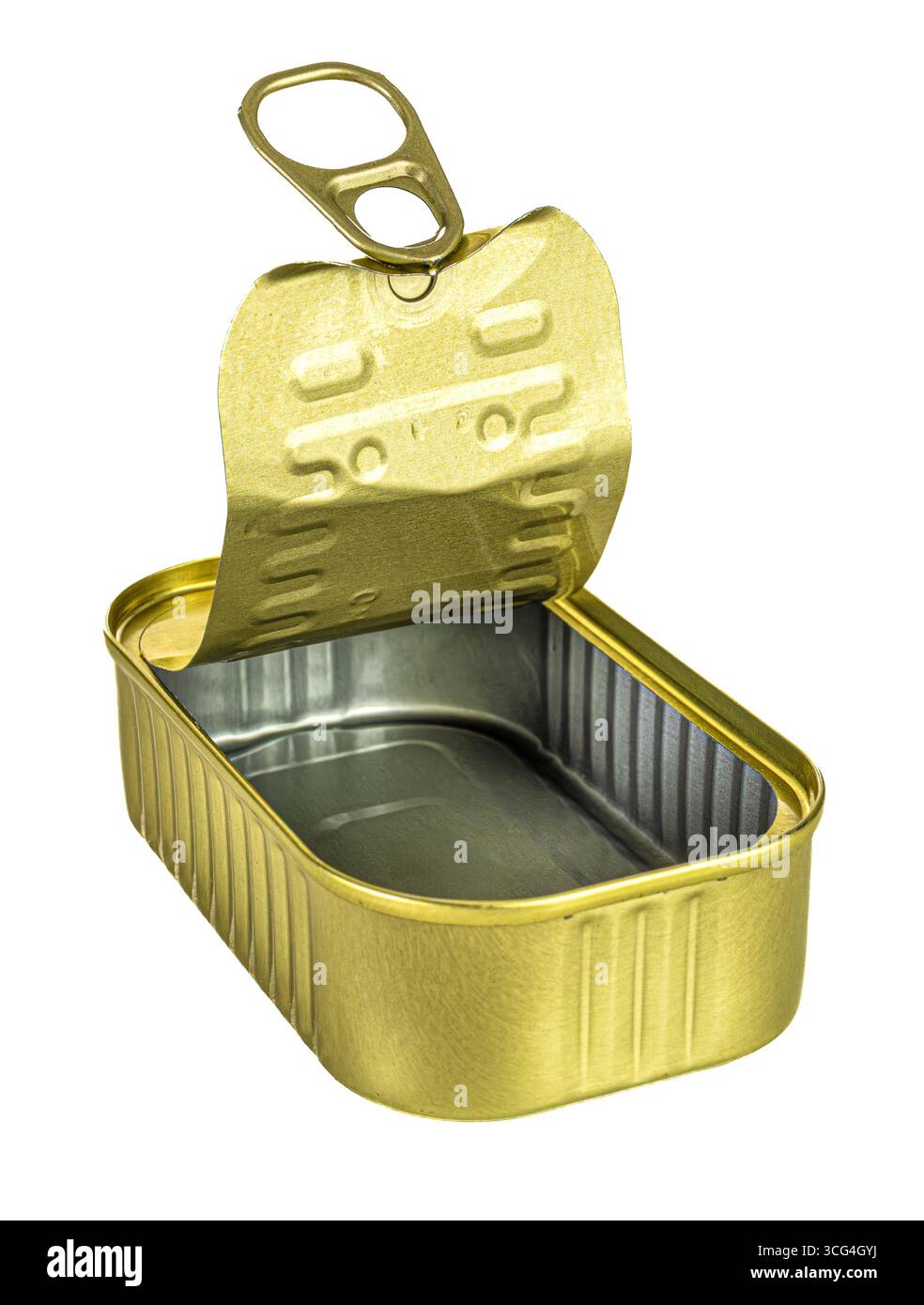 Empty tin can isolated transparent background Stock Photo - Alamy