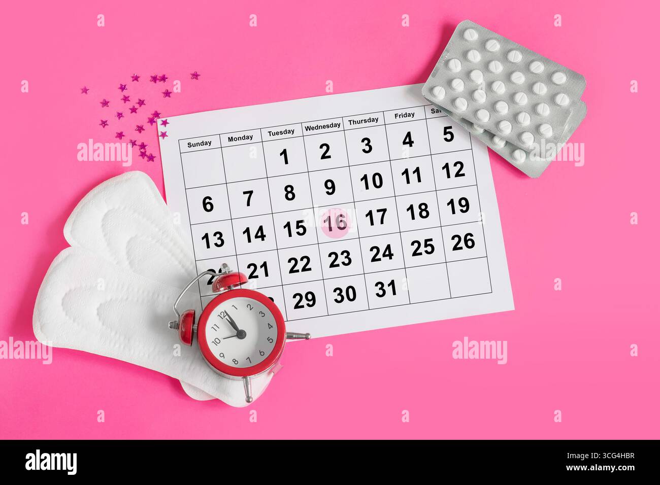 Menstrual cycle concept clock hi-res stock photography and images - Alamy