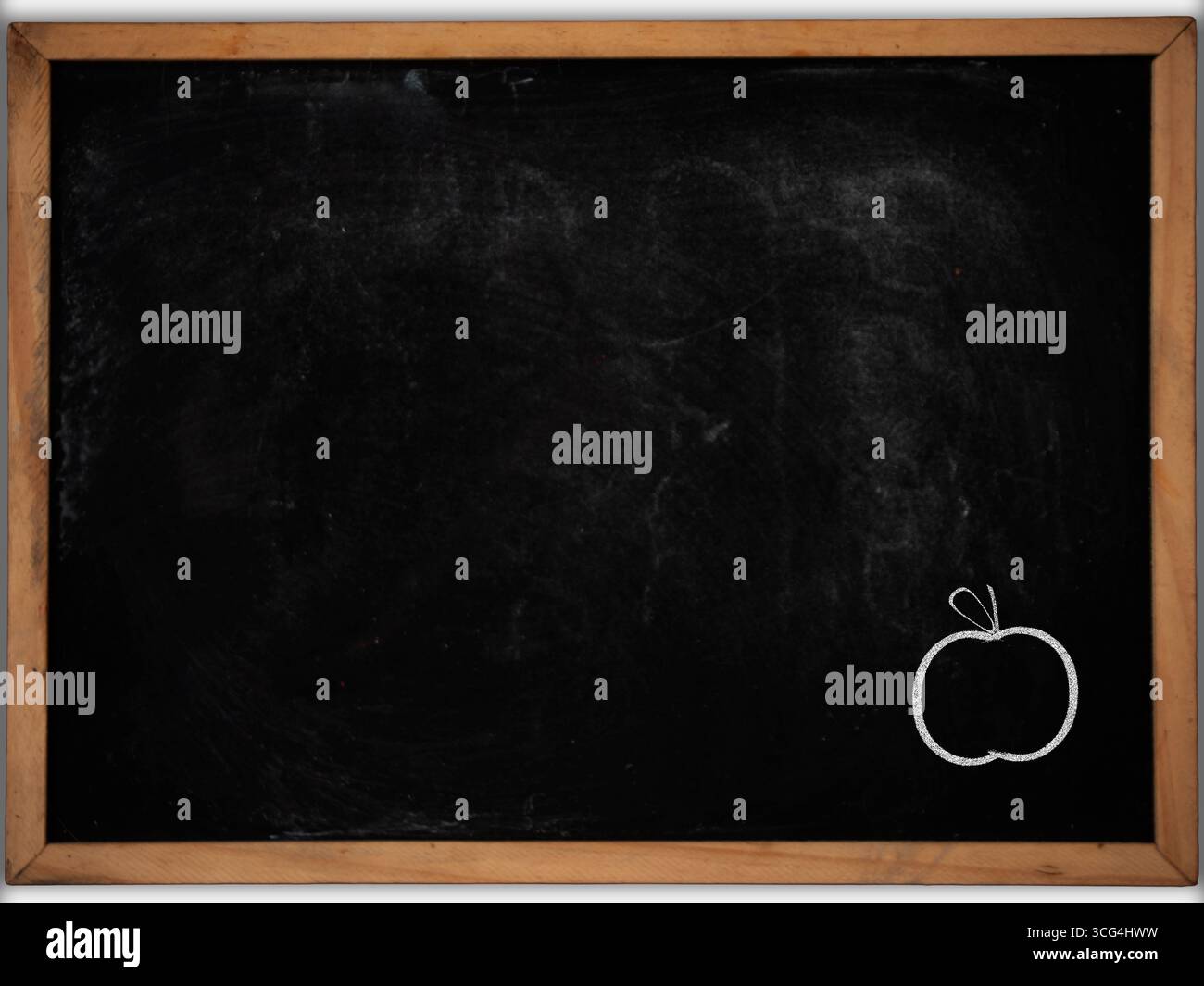 Back to school with apple for teacher on chalk black board Stock Photo ...