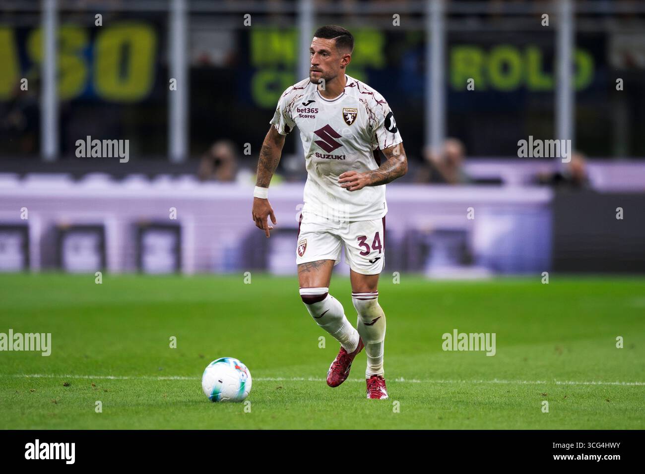 Cristiano Biraghi of Torino FC in action during the Serie A football ...